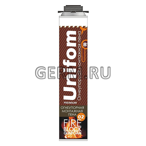 Огнеупорная монтажная пена UNIFOM Premium Fire Block Gun Foam